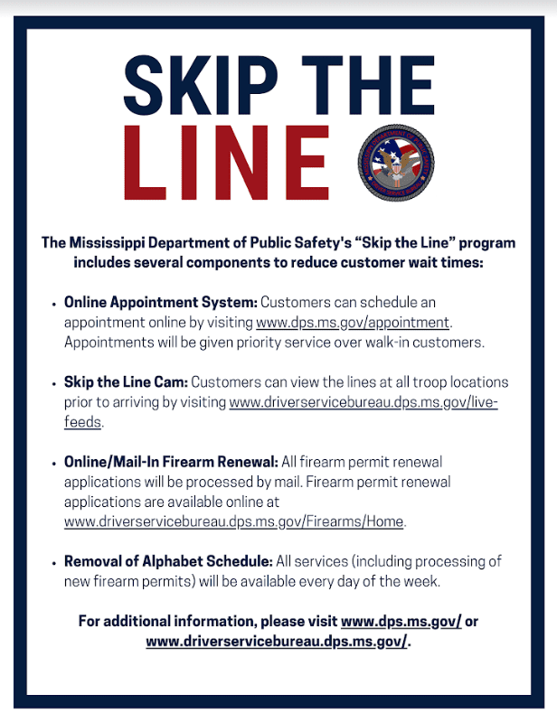 Dept. of Public Safety says 'Skip the Line' now available statewide ...
