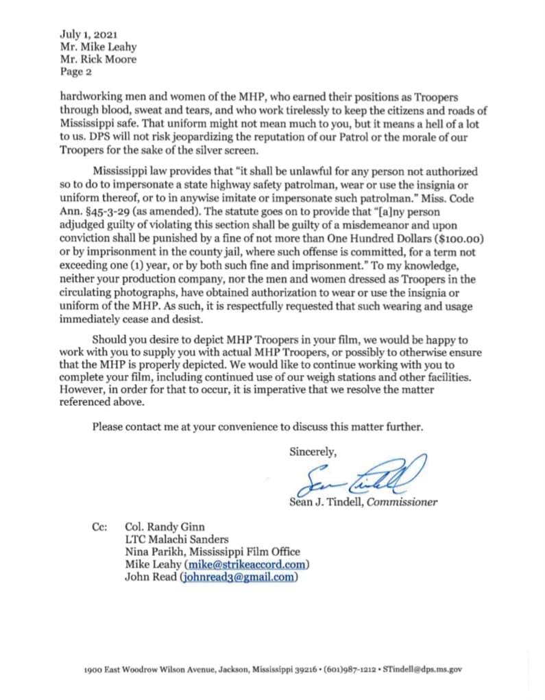 DPS Commissioner tells movie company the "hard-earned reputation" of ...