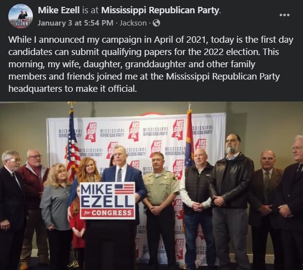 MS04: Ezell first to qualify for South MS seat, launches county ...