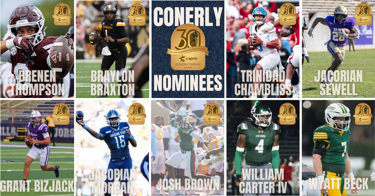 Chambliss, Thompson, Braxton lead 2025 Conerly Trophy nominees ...